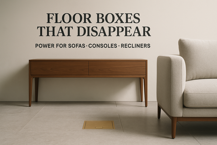 Floor Boxes That Disappear: Under Sofas, and Recliners | TAS Living ...
